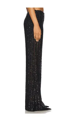 SANS FAFF Striped Sequin Trousers