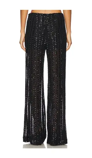 SANS FAFF Striped Sequin Trousers