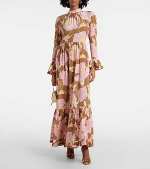 La DoubleJ Visconti Silk Crepe De Chine Maxi Dress