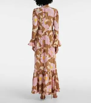 La DoubleJ Visconti Silk Crepe De Chine Maxi Dress