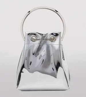 JIMMY CHOO Bon Bon Top-handle Bag With Crystal Embellishments - Silver