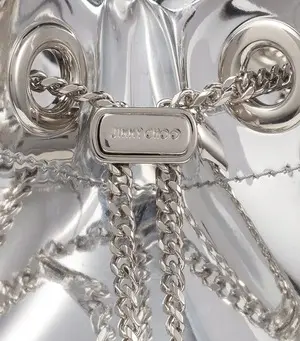 JIMMY CHOO Bon Bon Top-handle Bag With Crystal Embellishments - Silver