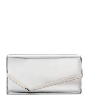 JIMMY CHOO Emmie Clutch Bag With Chain Strap - Silver