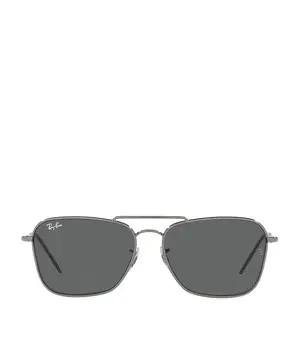 Ray-ban Gunmetal Square Sunglasses - Grey