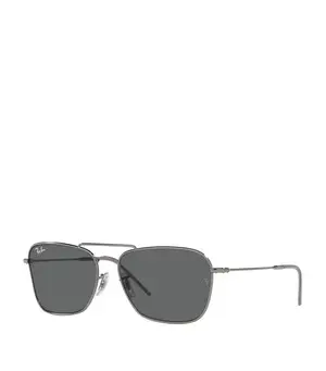 Ray-ban Gunmetal Square Sunglasses - Grey
