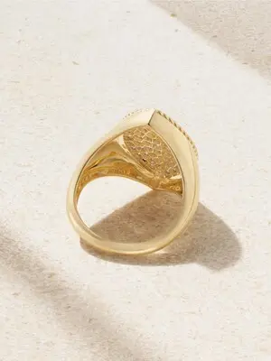 Yvonne Léon 18-karat Gold Diamond Marquise Signet Ring