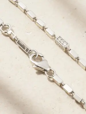 SUZANNE KALAN 18k White Gold Diamond Link Bracelet