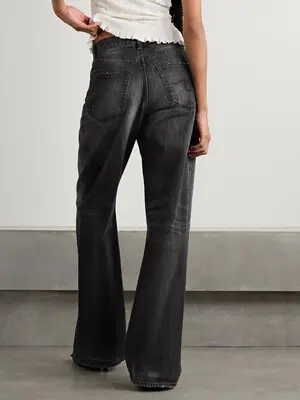 R13 D'arcy Distressed Mid-rise Wide-leg Jeans