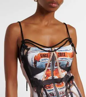 Y/project Bondage Printed Midi Dress