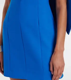 Oscar De La Renta Caped Wool-blend Mini Dress