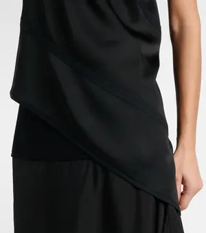 JIL SANDER Asymmetrical Satin Top
