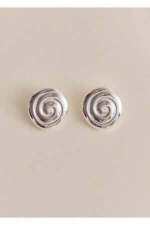 LOUIS ABEL Uzu Swirl Earrings In Sterling