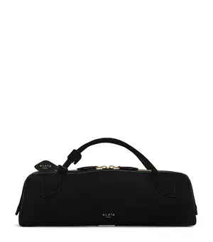 Alaïa Suede Le Teckel Top-handle Bag - Black
