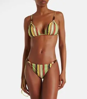 SIR. Poolside Striped Bikini Bottoms