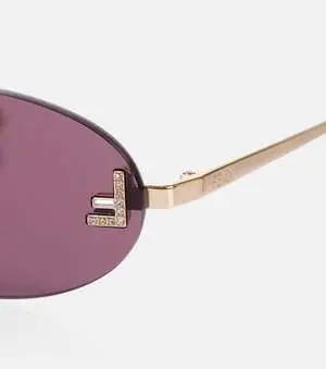 Fendi Crystal Oval Sunglasses