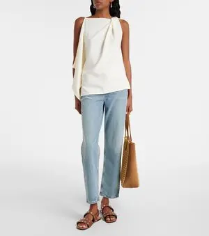 AGOLDE 90s Pinch Waist Crop High-rise Straight Jeans In Ripple - Blue