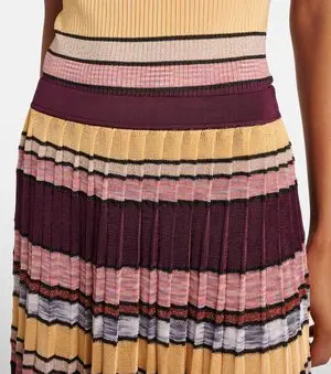 Ulla Johnson Seraphine Striped Pleated Midi Skirt - Multicoloured