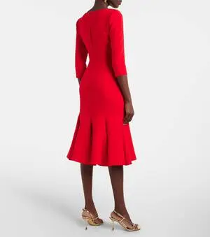 Carolina Herrera Crepe Midi Dress