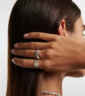 ANITA KO Wave Diamond Ring In 18kt White Gold