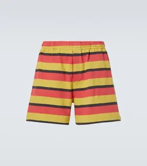 BODE Rec Striped Cotton Jersey Shorts - Multicoloured
