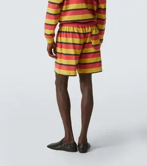 BODE Rec Striped Cotton Jersey Shorts
