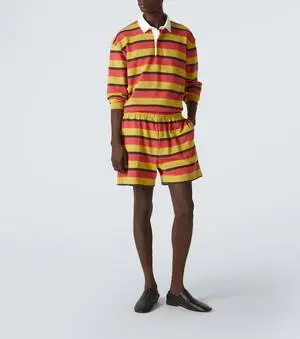BODE Rec Striped Cotton Jersey Shorts