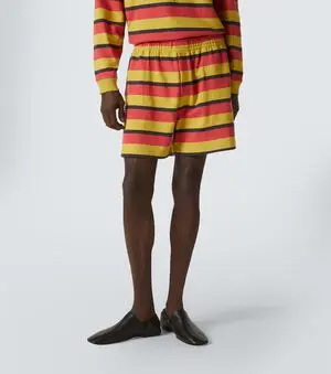 BODE Rec Striped Cotton Jersey Shorts