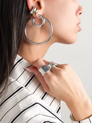 JENNIFER FISHER Natasha" Plated Hoop Earrings