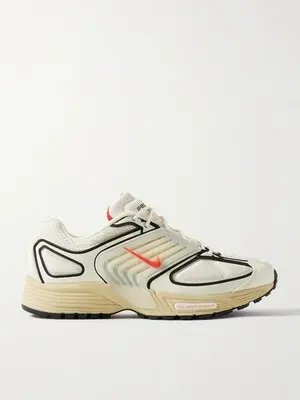 Nike Pegasus Wave Mesh And Faux Leather Sneakers - Neutrals