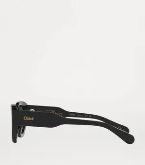 Chloé Metal Cat Eye Sunglasses - Black