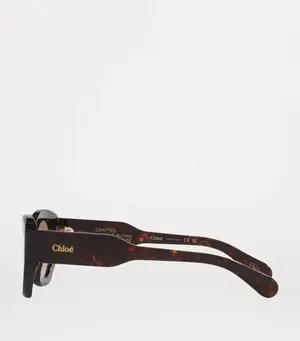 Chloé Acetate Cat Eye Sunglasses - Brown