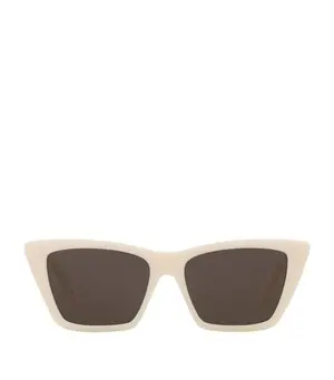 Saint Laurent Acetate Sl 276 Mica Cat Eye Sunglasses - White