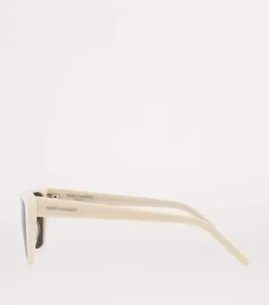 Saint Laurent Acetate Sl 276 Mica Cat Eye Sunglasses - White
