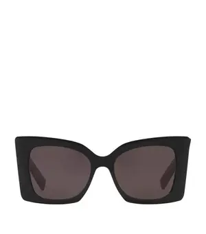 Saint Laurent Metal Sl M119 Blaze Sunglasses - Black