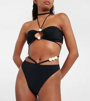 Magda Butrym Embellished Bandeau Bikini Top