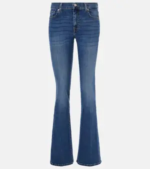 7 For All Mankind Low-rise Bootcut Jeans - Blue