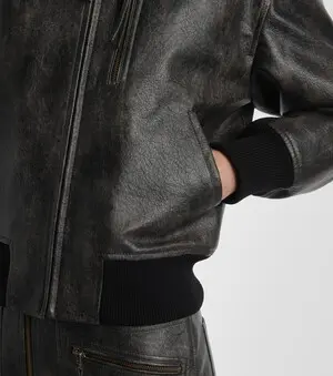 MARANT ETOILE Crisley Faux Leather Bomber Jacket