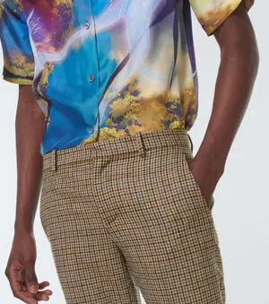Loewe X Howl's Moving Castle Checked Wool Trousers