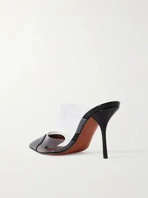 Alaïa Le Caura 90 Patent-leather And Pu Mules - Black