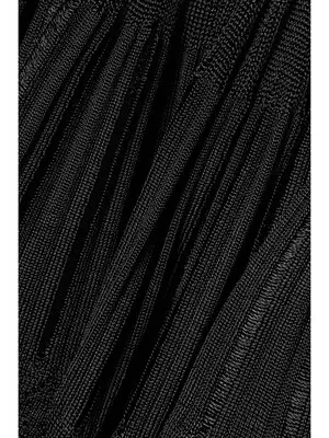 Alaïa Ribbed Pointelle-knit Mini Dress - Black