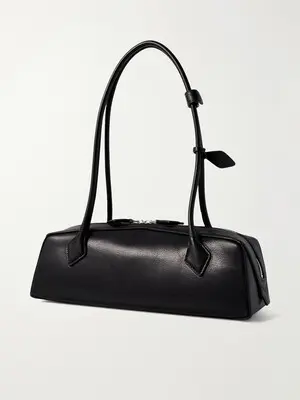 Alaïa Le Teckel Textured-leather Shoulder Bag - Black