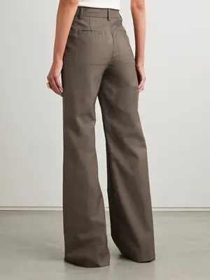 NILI LOTAN Effy Wool-twill Wide-leg Trousers