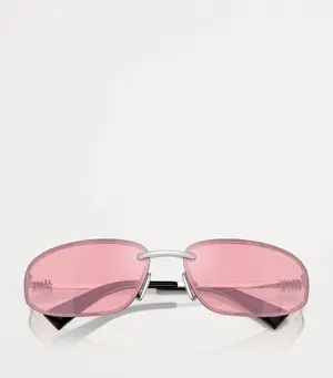 Miu Miu Metal Frameless Sunglasses