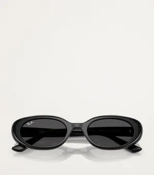 Ray-ban Rb4441d Oval Frame Sunglasses - Black