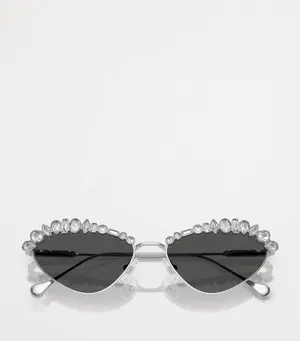 SWAROVSKI Embellished Cat Eye Sunglasses