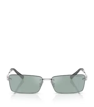 Tiffany & Co. Metal Rectangle Sunglasses - Silver