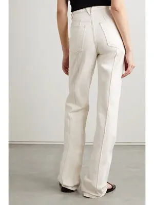 Veronica Beard Dylan High-rise Straight-leg Jeans - Neutrals