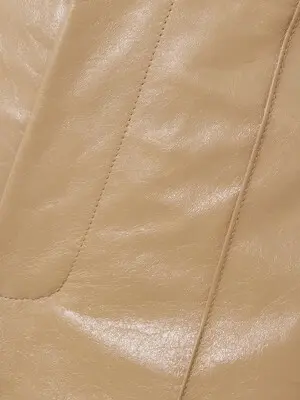 Marni Pintucked Leather Wide-leg Trousers