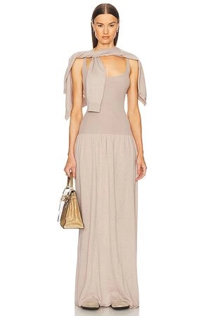 HELSA Maddison Maxi Knit Dress - Taupe