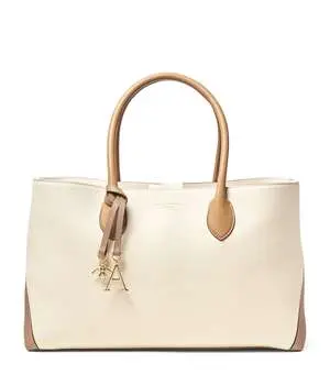 ASPINAL OF LONDON Woven Leather London Tote Bag - Neutral